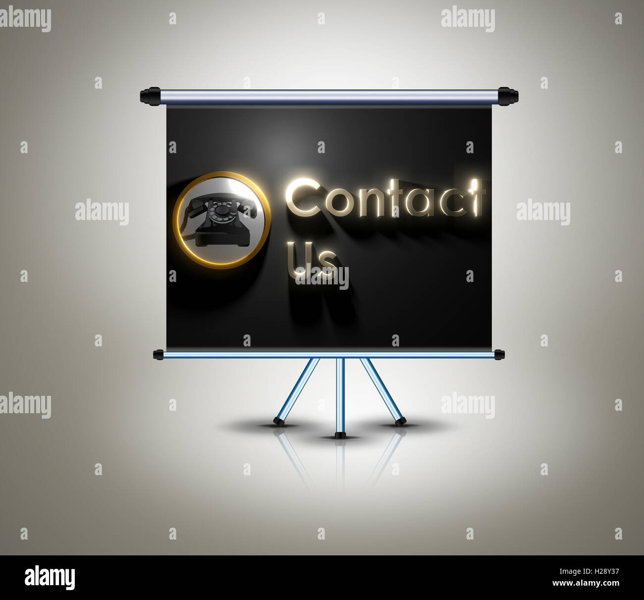 contact us sign on banner Stock Photo - Alamy