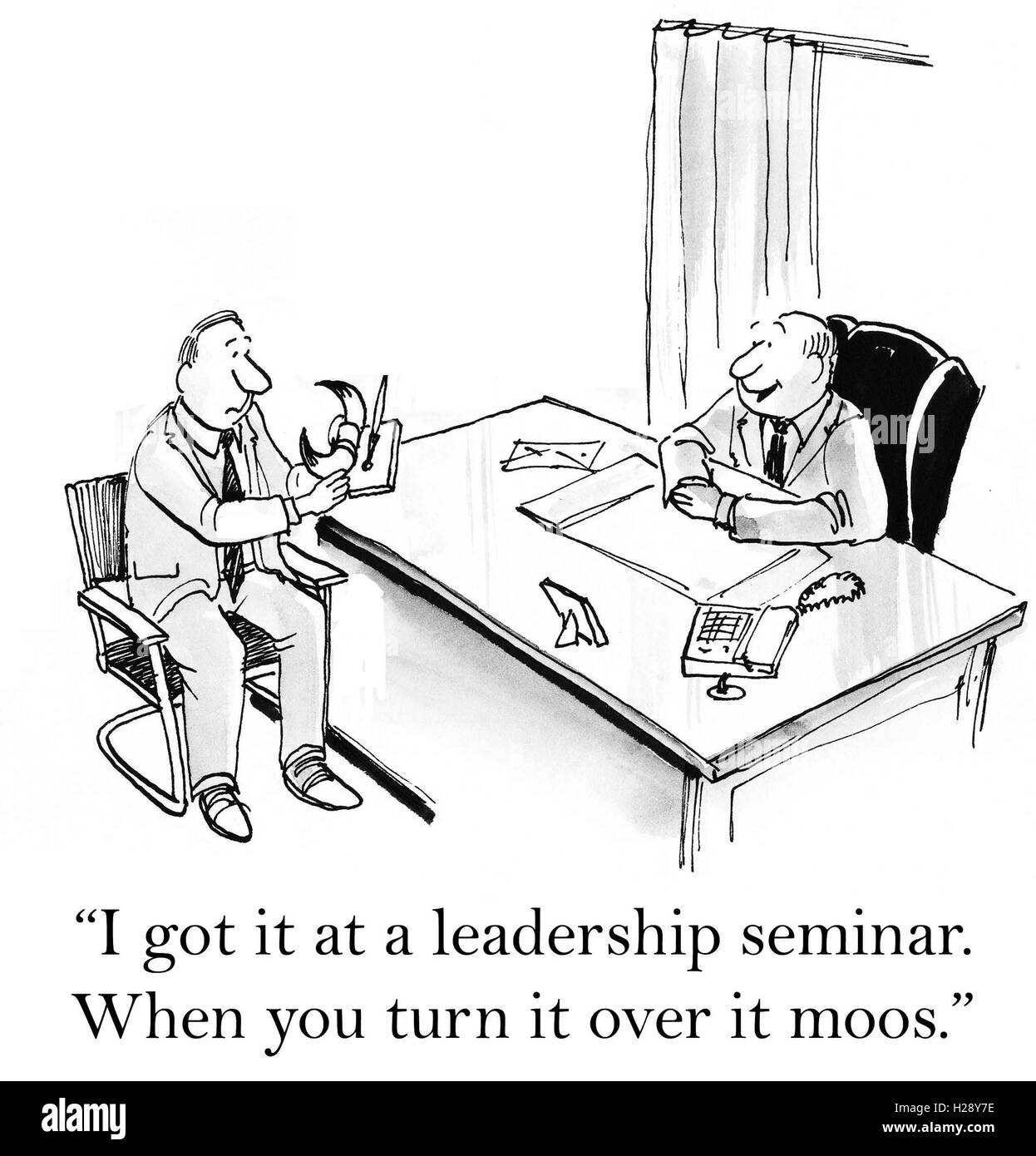 Business leadership cartoon people Black and White Stock Photos ...