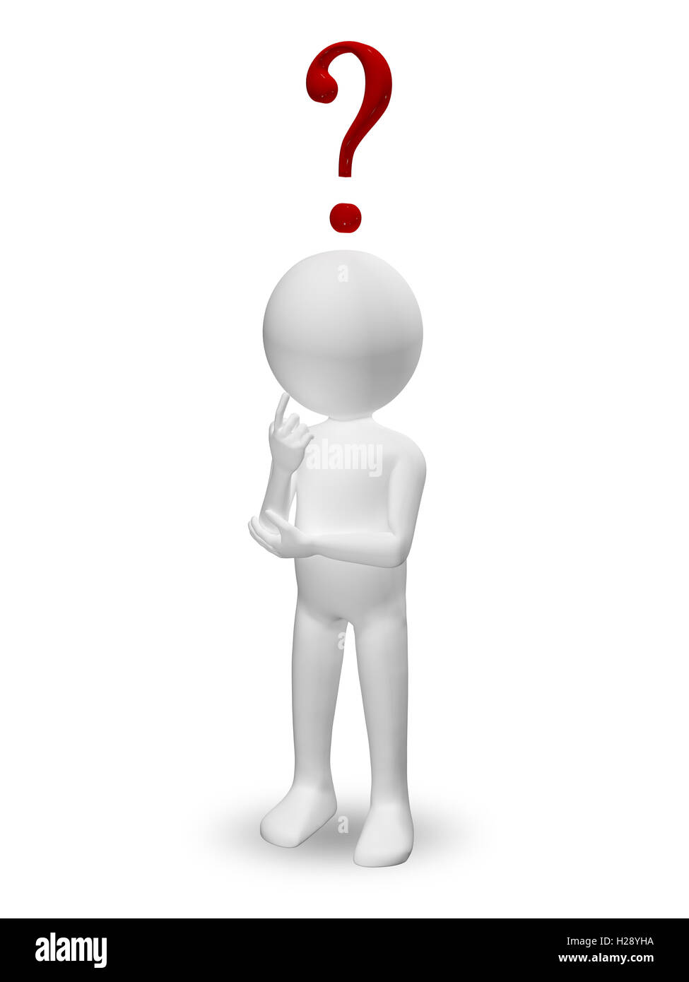 man with question mark Stock Photo - Alamy