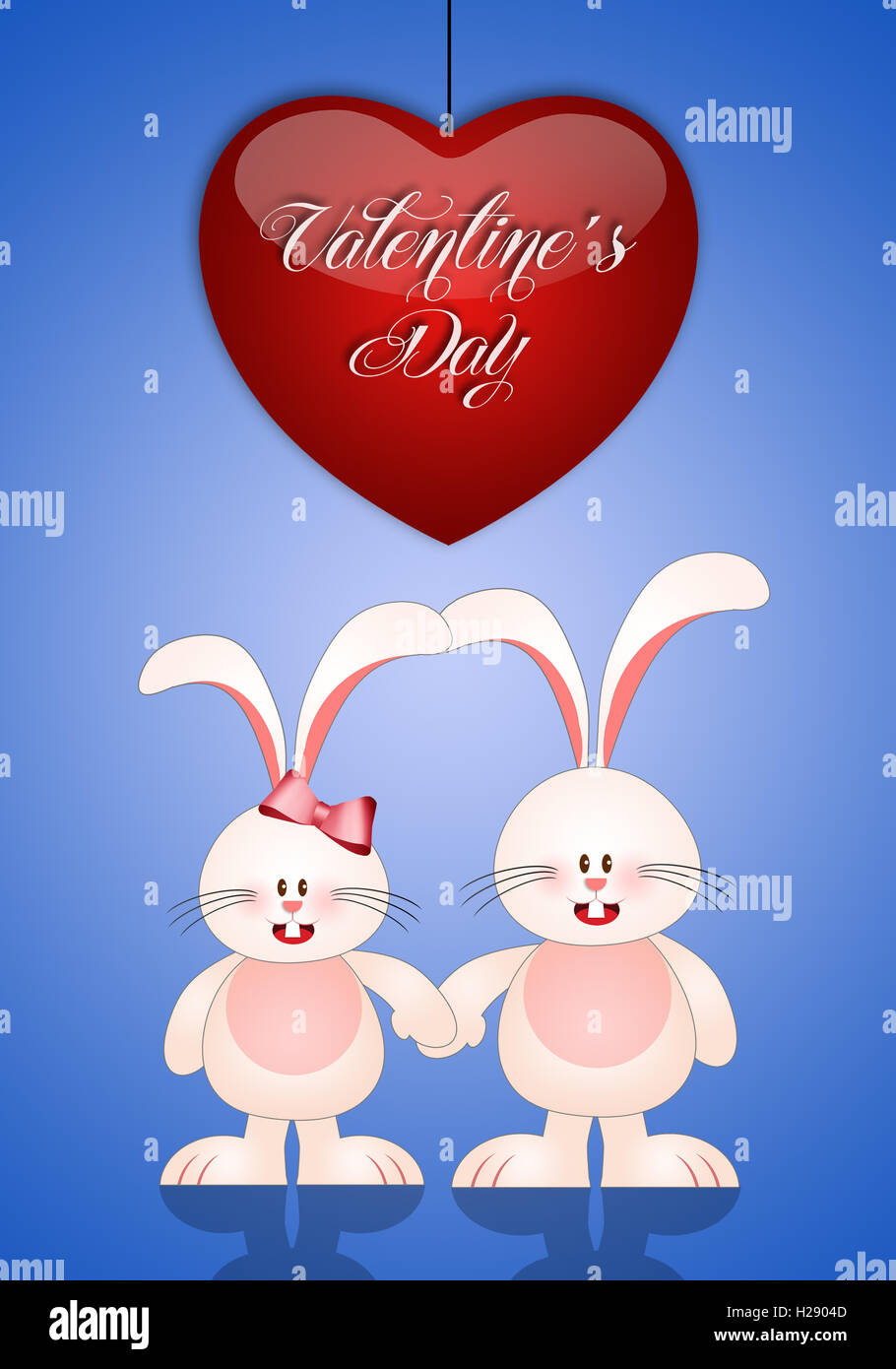 two bunnies in love Stock Photo - Alamy