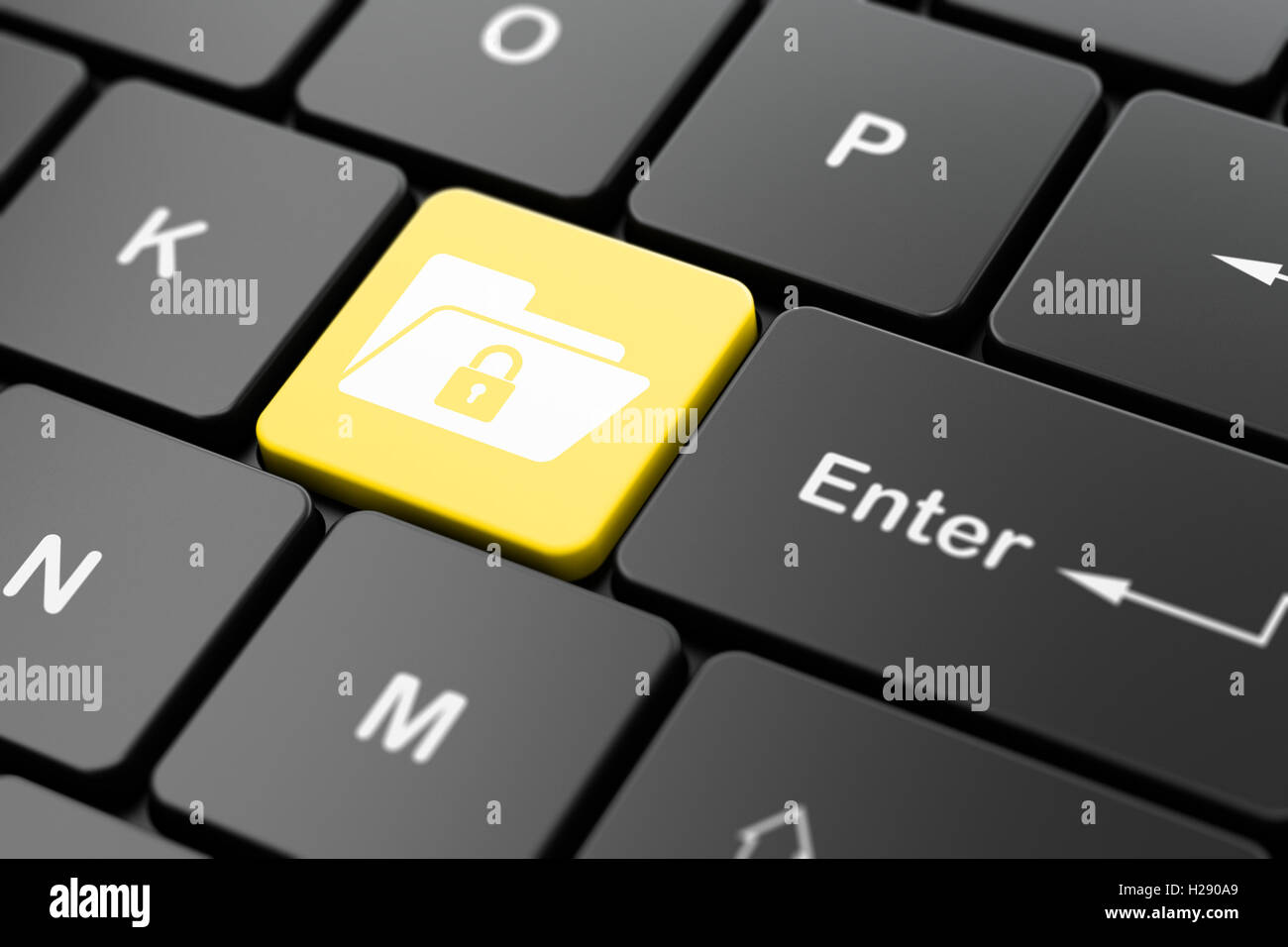 Finance concept: Folder With Lock on computer keyboard background Stock Photo - Alamy