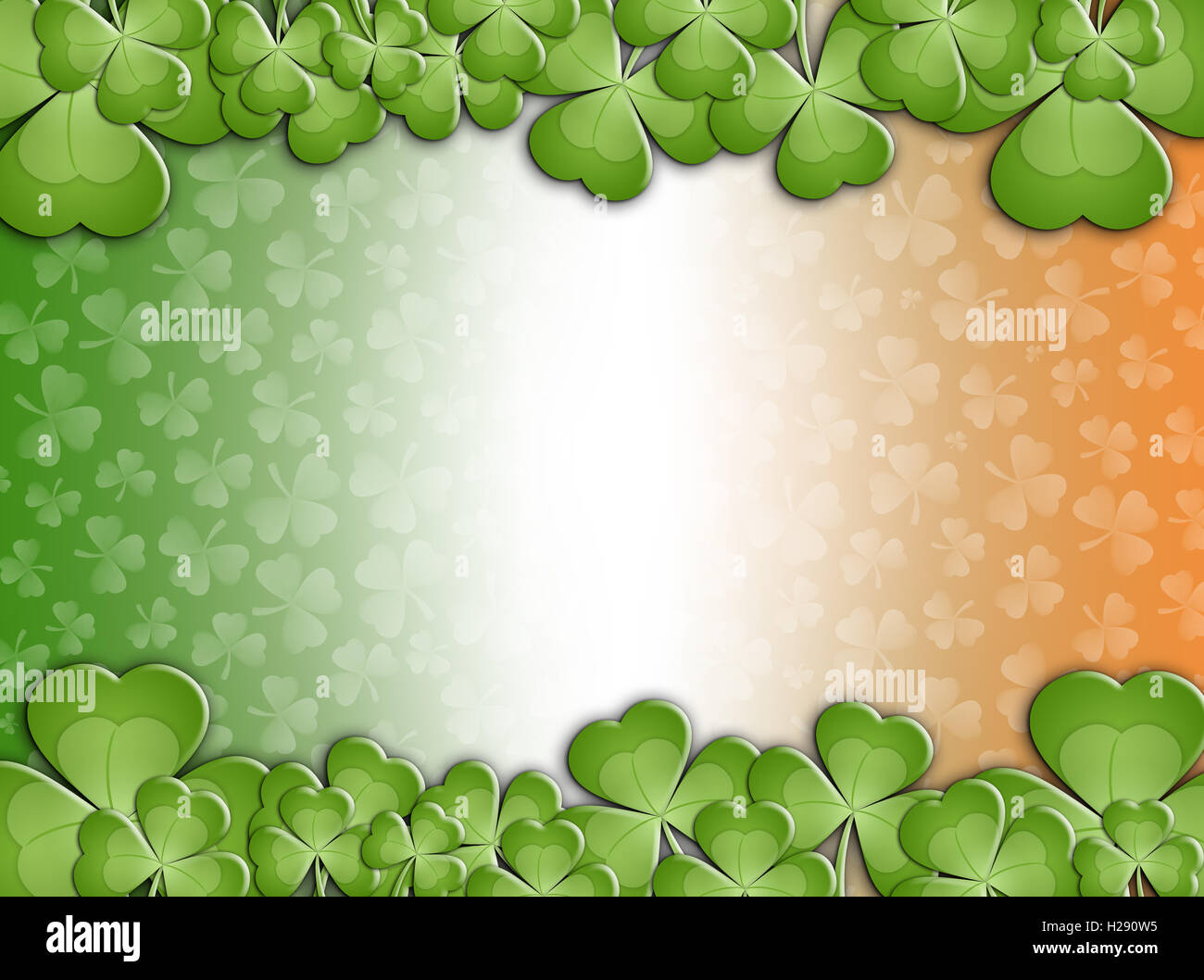 Ireland background with clovers Stock Photo - Alamy