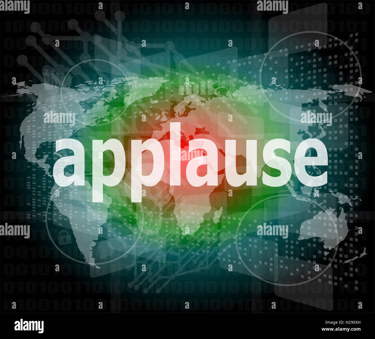 applause word poster business concept. Financial support message design ...