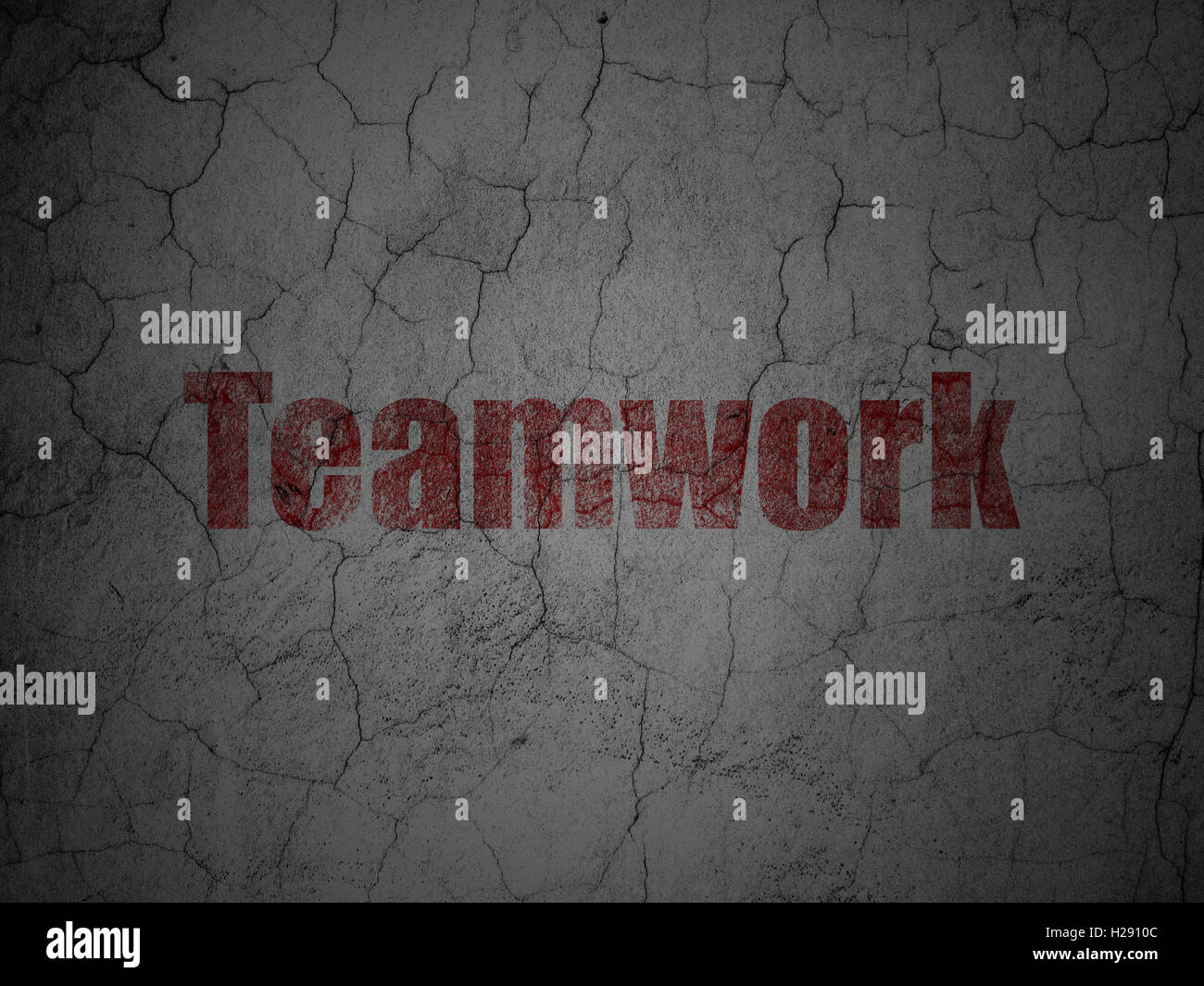 Business concept: Teamwork on grunge wall background Stock Photo - Alamy