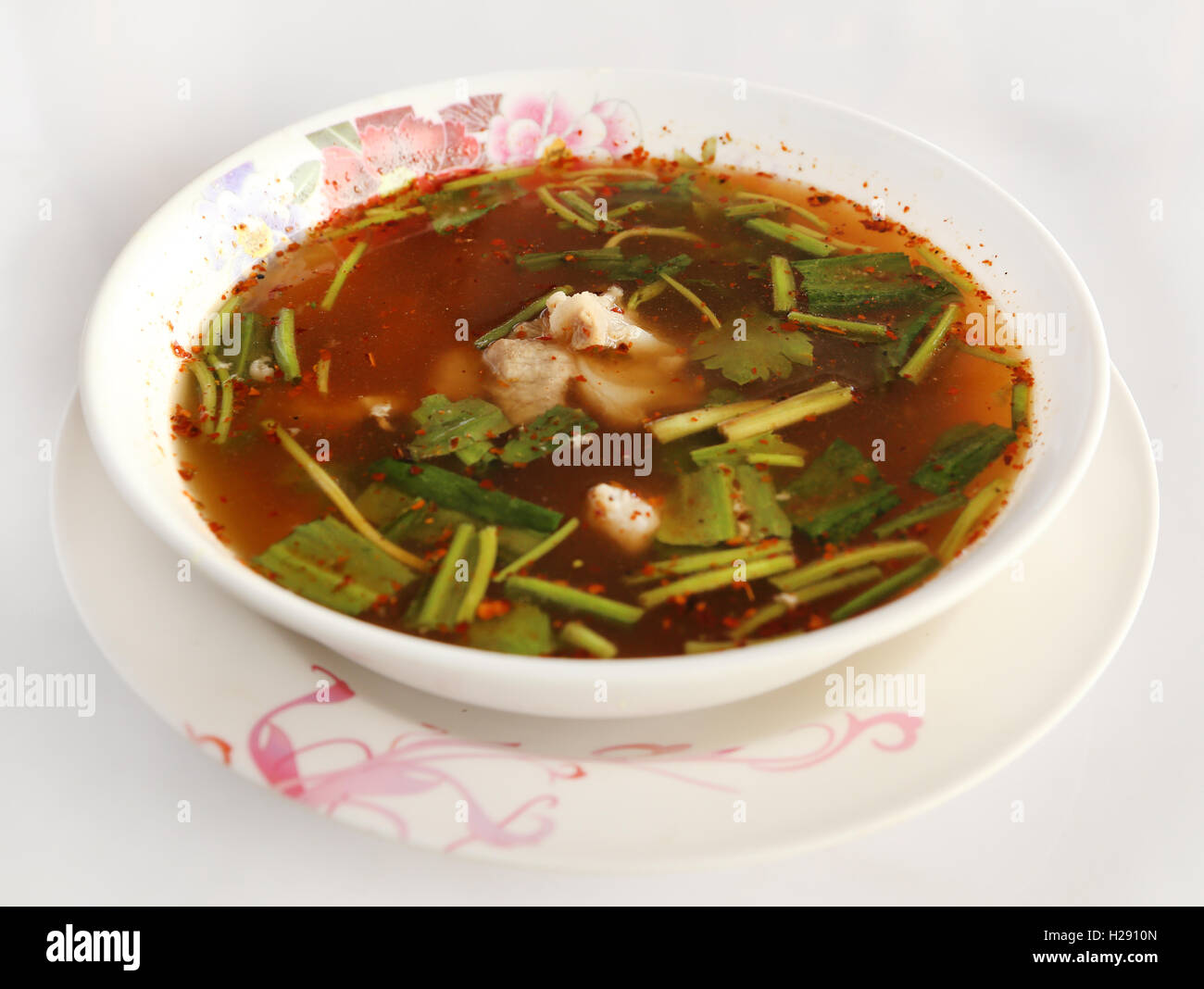 Spicy pork spare rib soup Stock Photo - Alamy