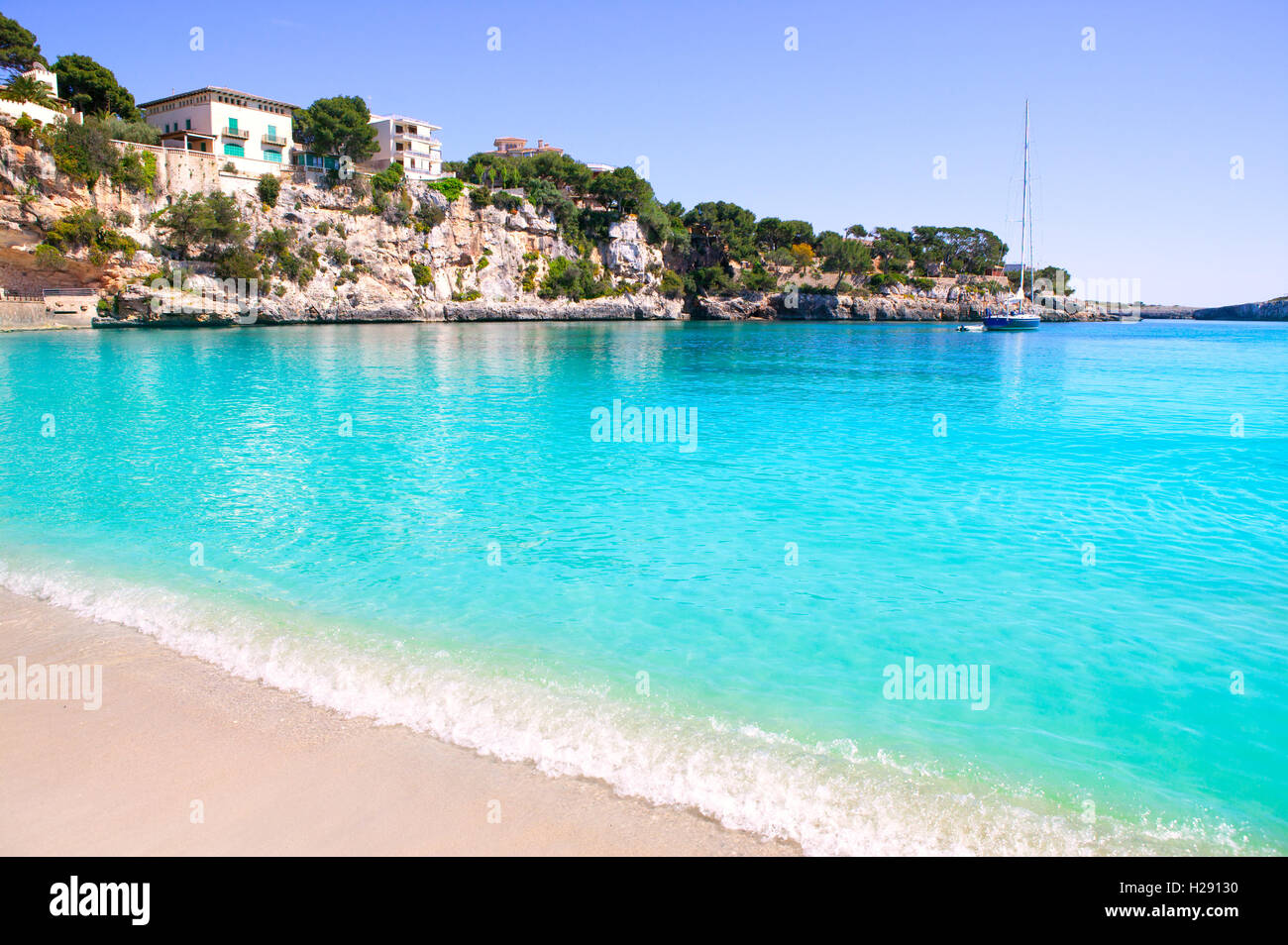 Porto Cristo beach in Manacor Majorca Mallorca Stock Photo - Alamy