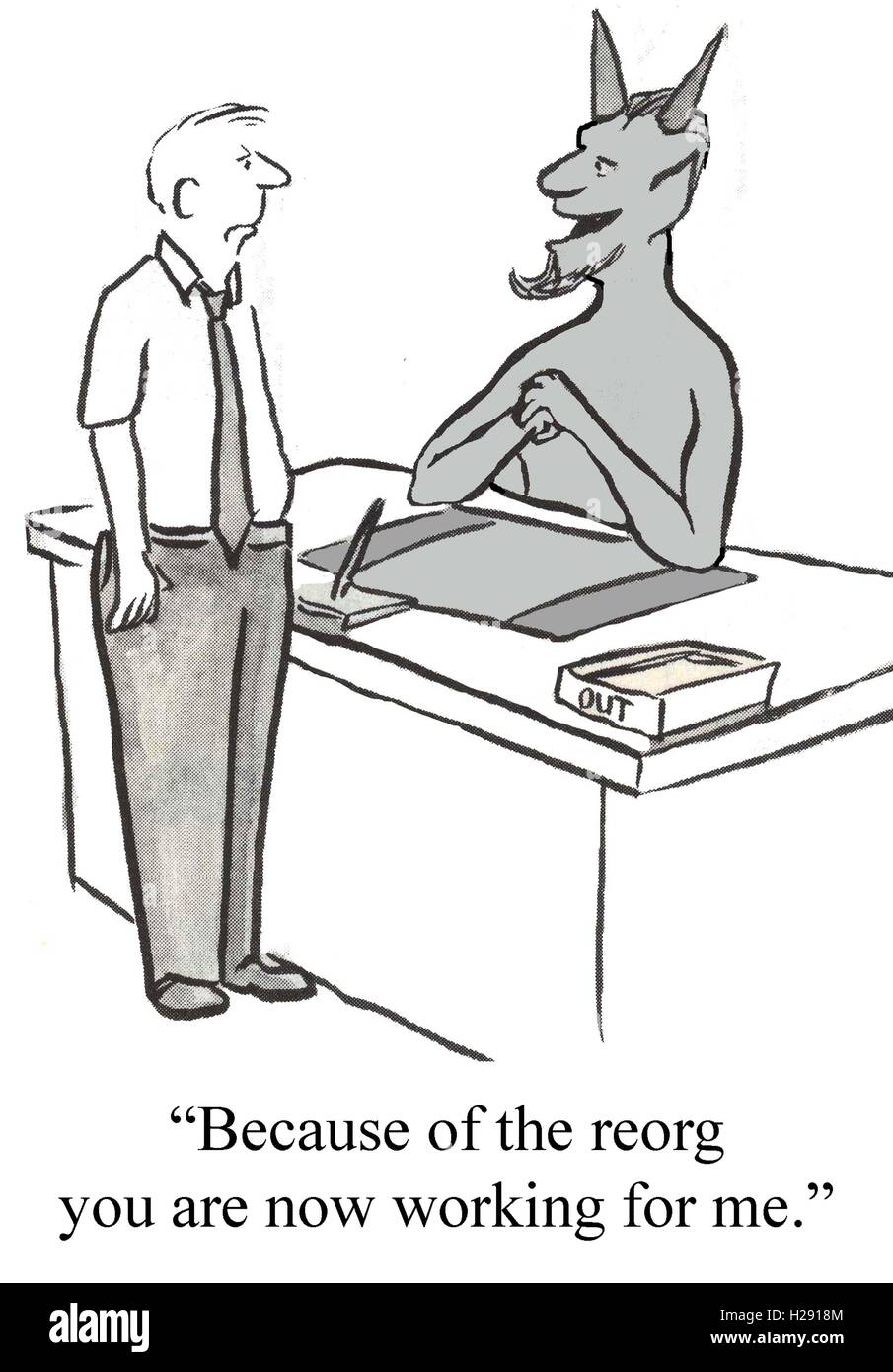 Business cartoon difficult boss hi-res stock photography and images - Alamy