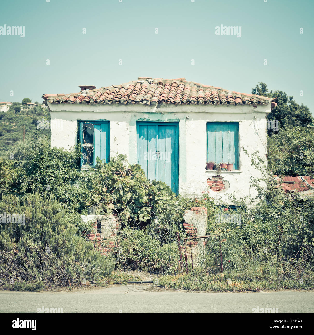 Classic greek shutters hi-res stock photography and images - Alamy