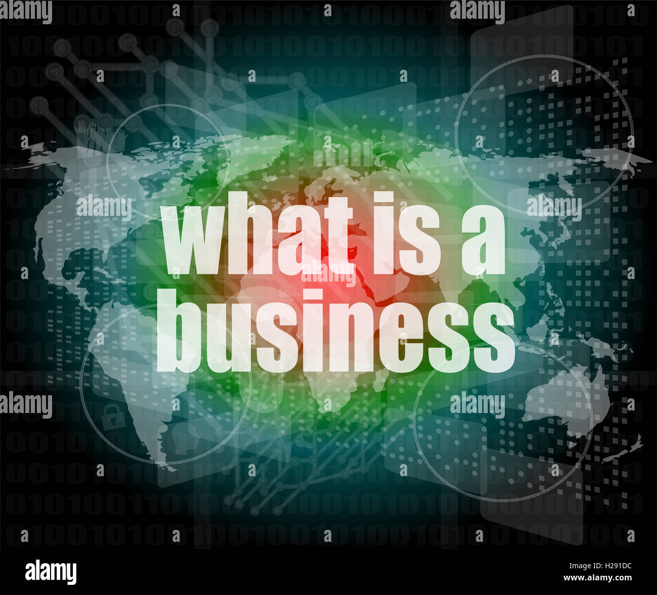 Business concept: words what is a business on digital screen, 3d Stock ...