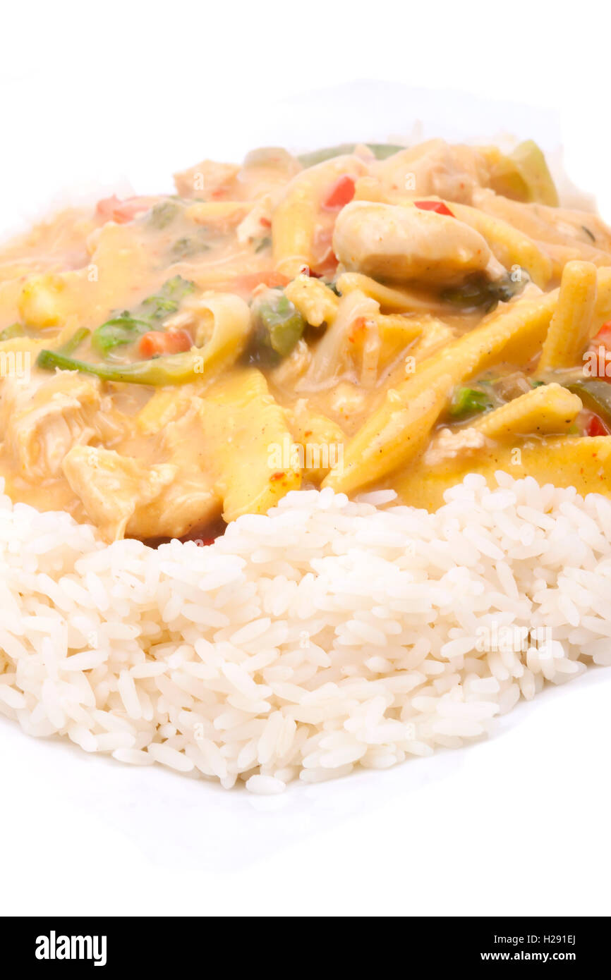 coconut chicken with rice Stock Photo - Alamy