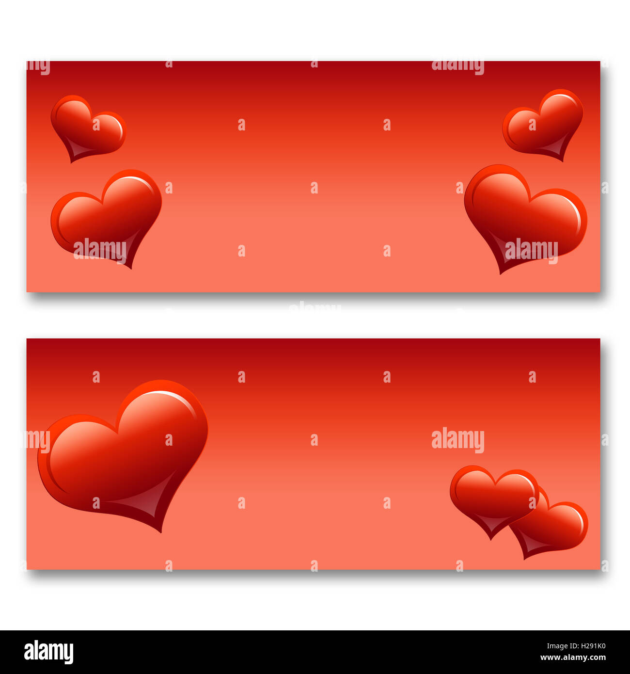Card with hearts Stock Photo - Alamy