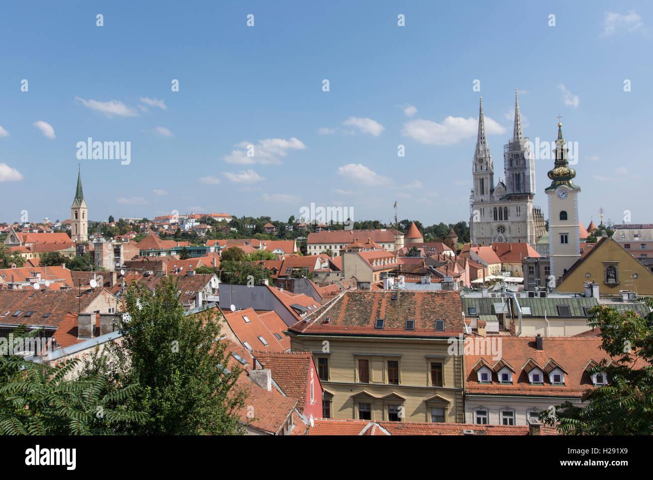 Panoramic view of Zagreb Stock Photo - Alamy