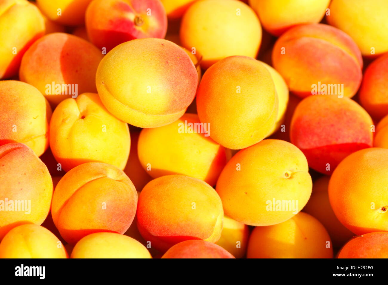 Frische Pfirsiche auf einem Marktstand, Bremen, Deutschland, Europa ...