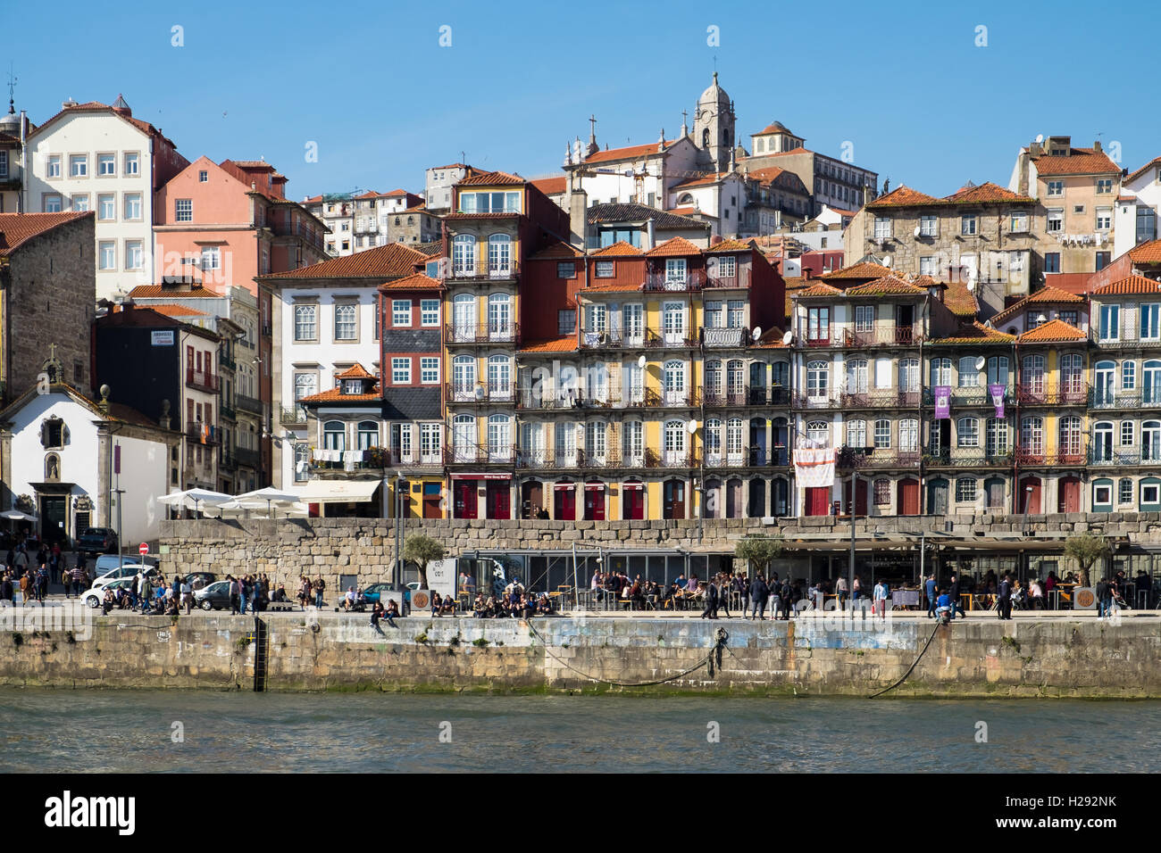 Promenade, Ribeira historic centre, Porto, UNESCO World Heritage Site ...