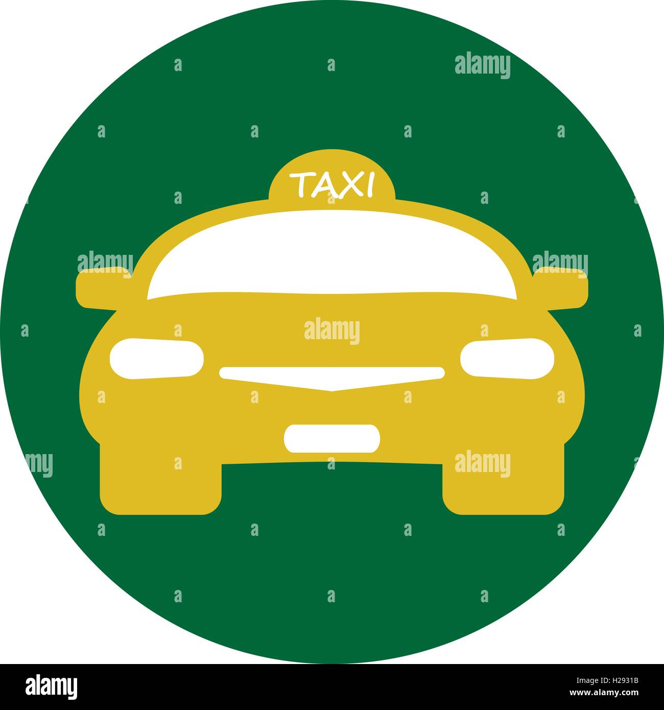 Flat design of Taxi car Vector Illustration Stock Vector Image & Art ...