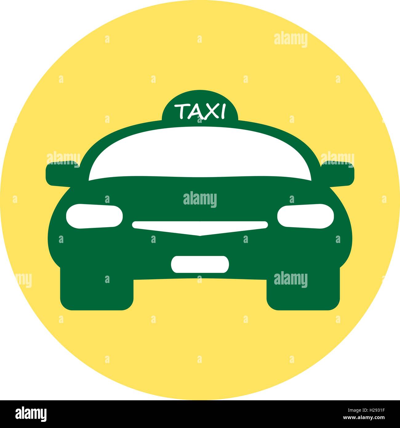 Flat design of Taxi car Vector Illustration Stock Vector Image & Art ...