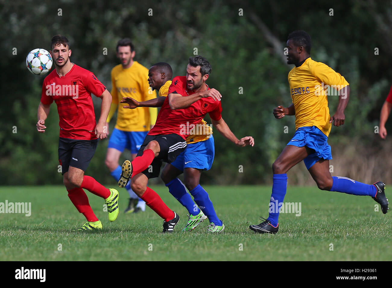 Mile End (yellow/blue) vs Riviera, Hackney & Leyton Sunday League ...