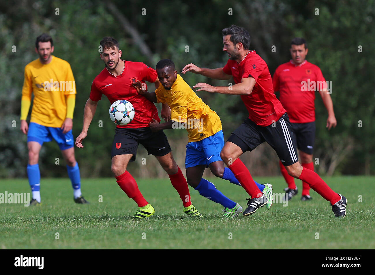 Mile End (yellow/blue) vs Riviera, Hackney & Leyton Sunday League ...