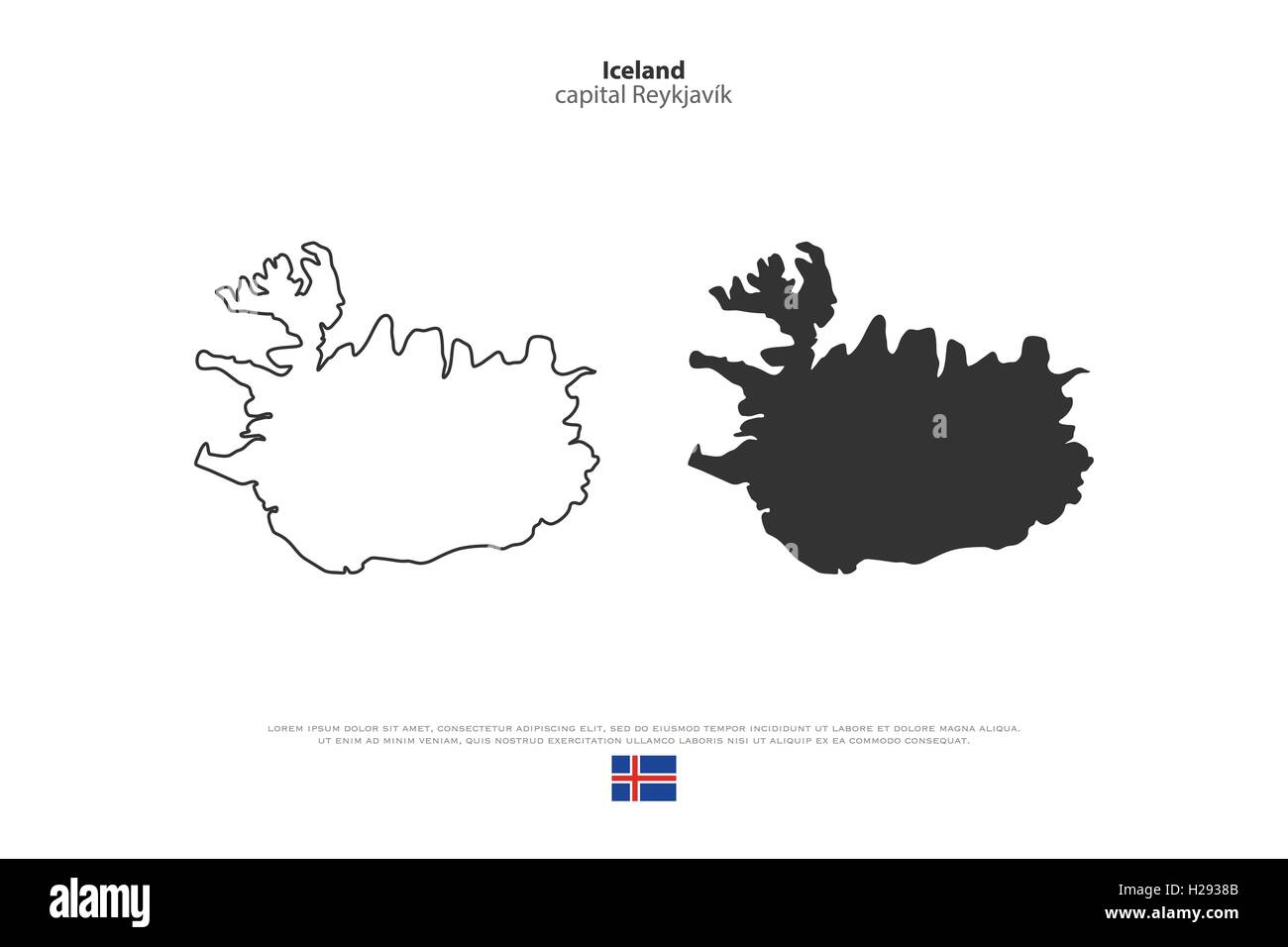 Iceland political map hi-res stock photography and images - Alamy