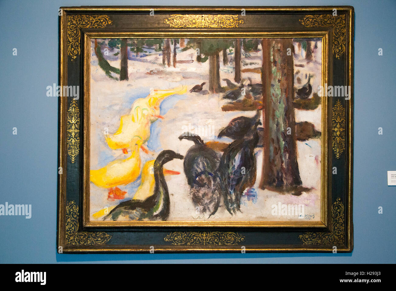 "Duck and Turkeys" 1913 by Edvard Munch, (1863-1944), oil on canvas ...