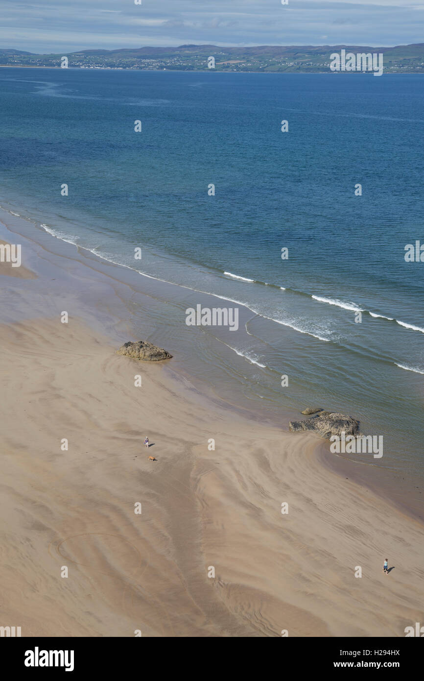 Aerial View of Downhill Strand Beach, Northern Ireland, UK Stock Photo ...