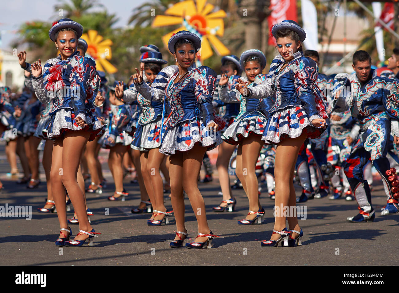 Caporales Dance Group Stock Photo - Alamy