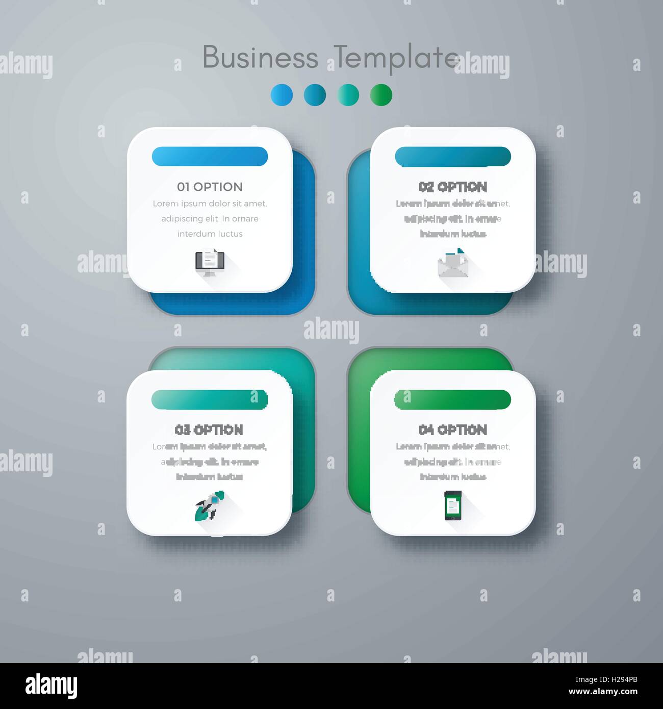 Vector illustration of four square infographics Stock Vector Image ...