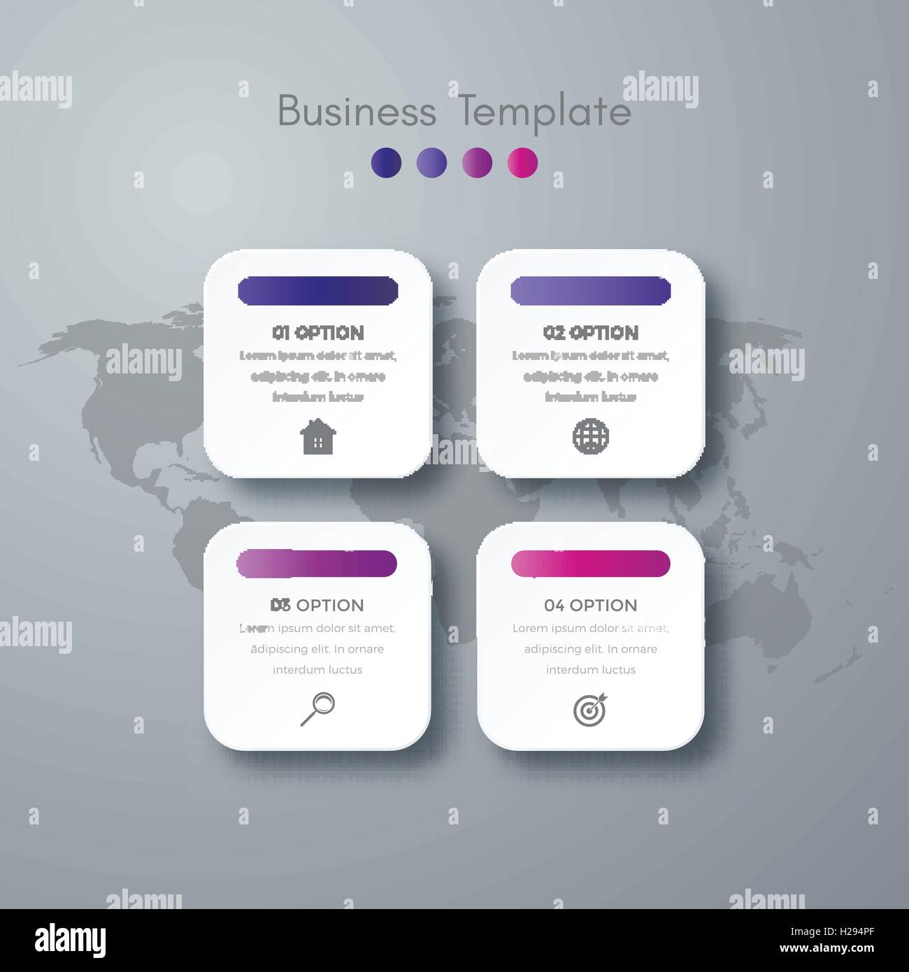 Vector illustration of four square infographics Stock Vector Image ...