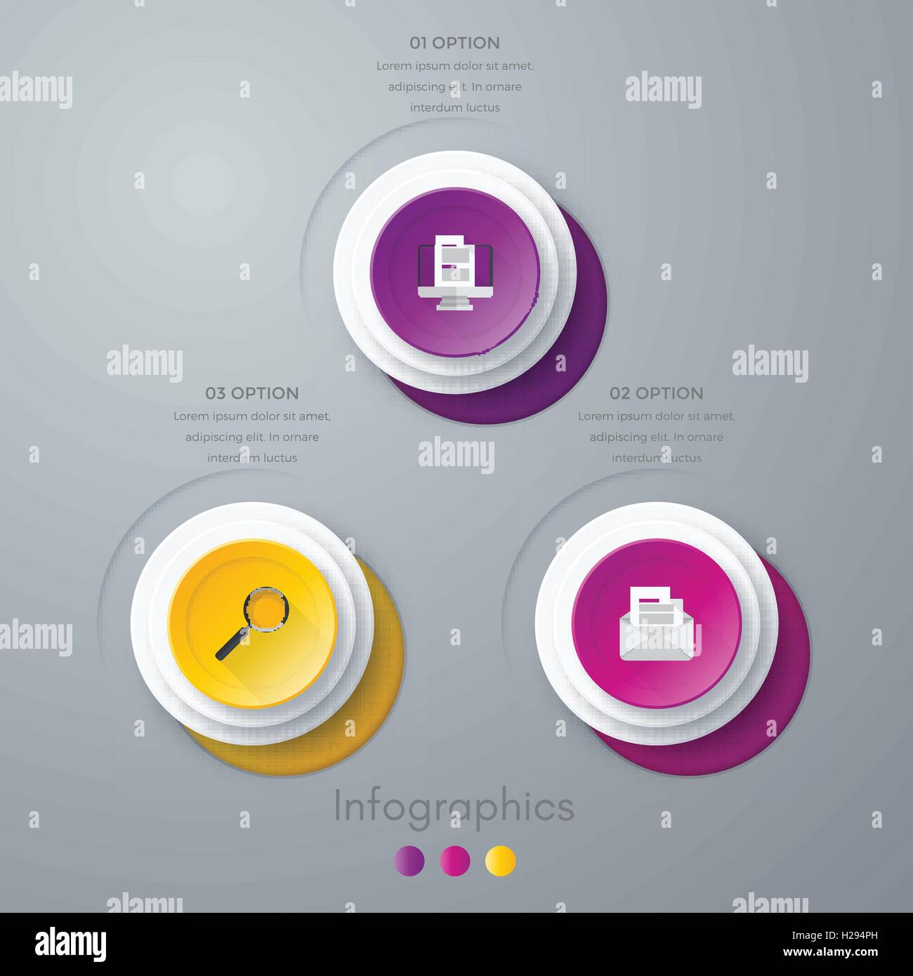 infographics three options Stock Vector Image & Art - Alamy
