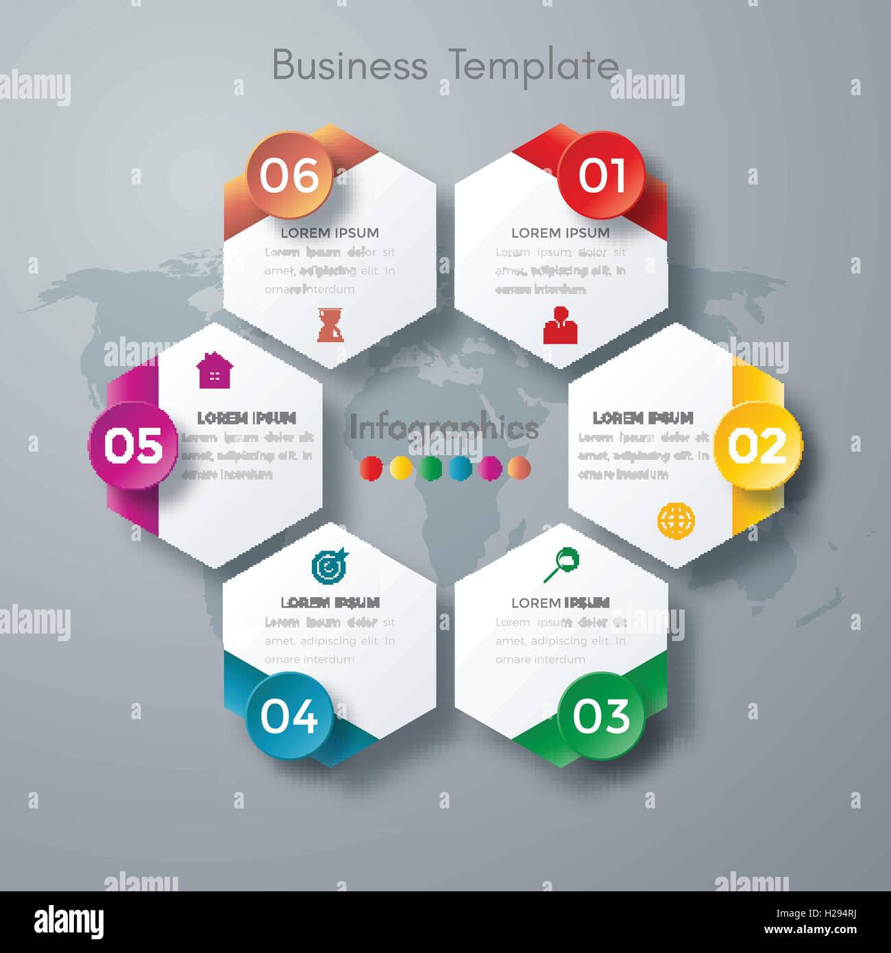 Vector illustration infographics six options Stock Vector Image & Art ...