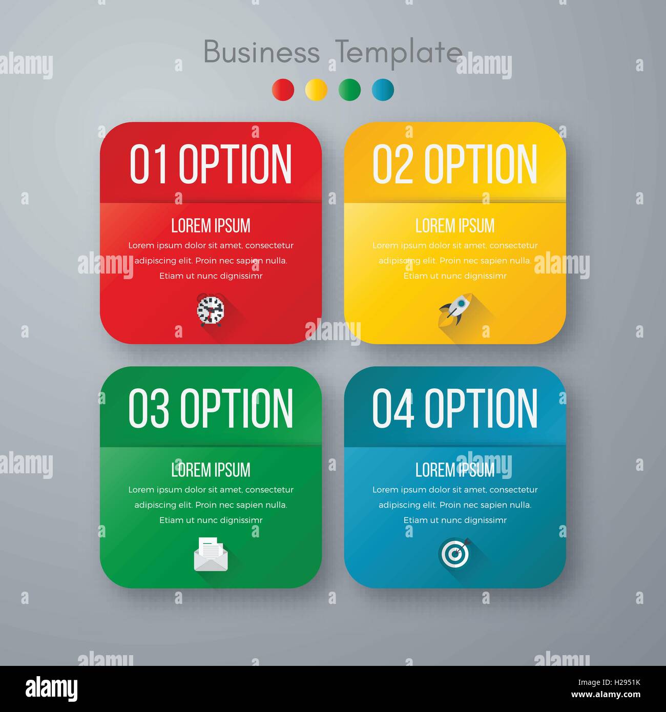 Vector illustration of four square infographics Stock Vector Image ...