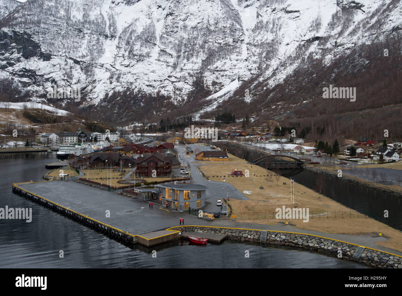 Flam cruise port in Norway Stock Photo - Alamy