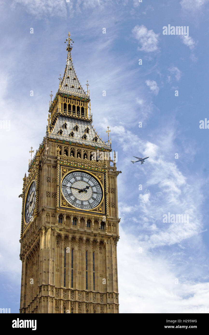 The Elizabeth Tower, housing Big Ben, part of the Houses of Parliament ...