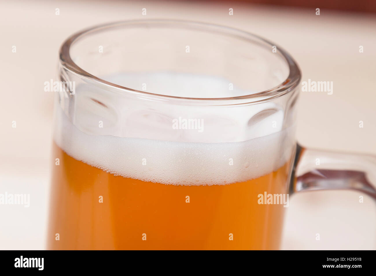 Mug of draft beer close up Stock Photo - Alamy