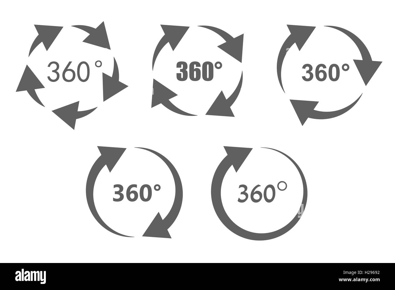 360 degree overview icons Stock Vector Image & Art - Alamy
