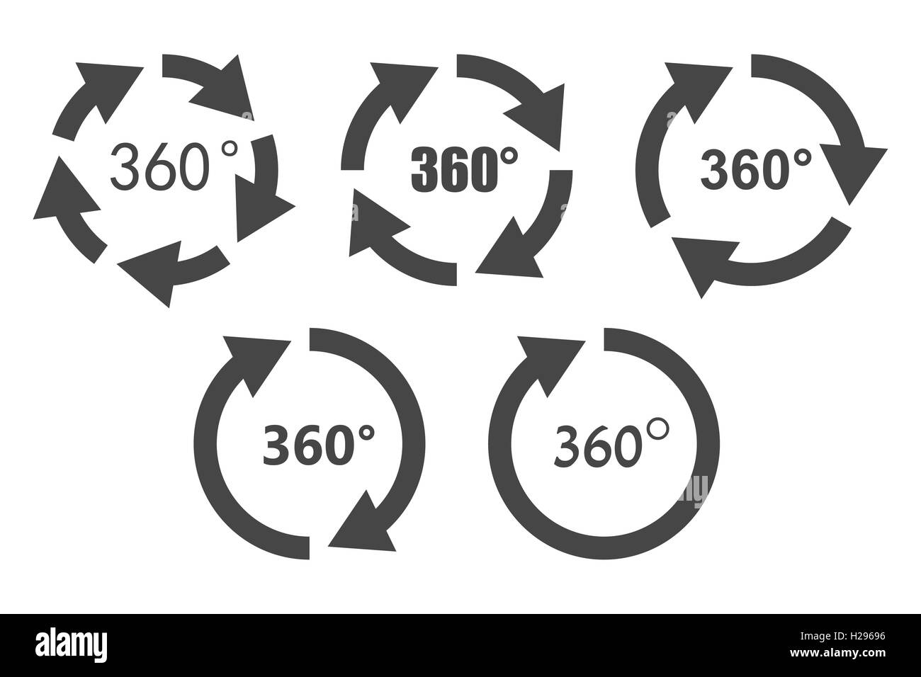 360 degree overview icons Stock Vector Image & Art - Alamy