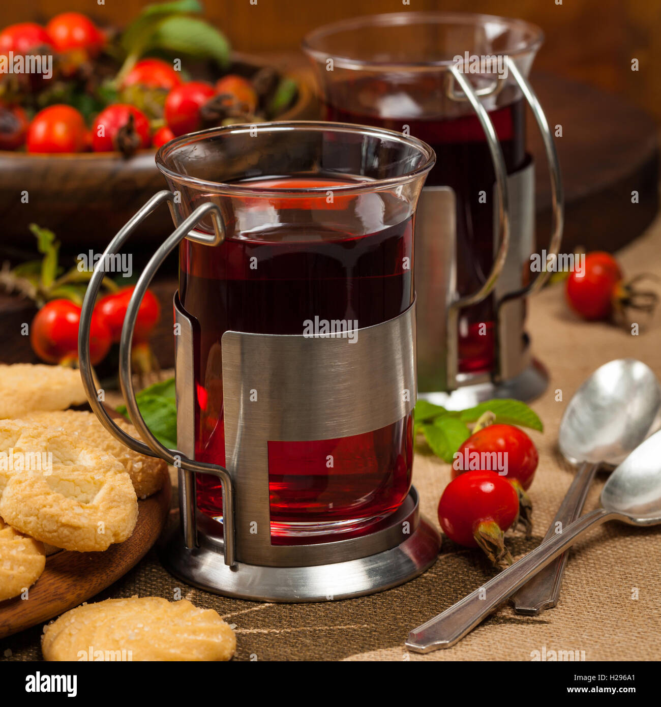 Rose Hips Herbal Tea Stock Photo - Alamy