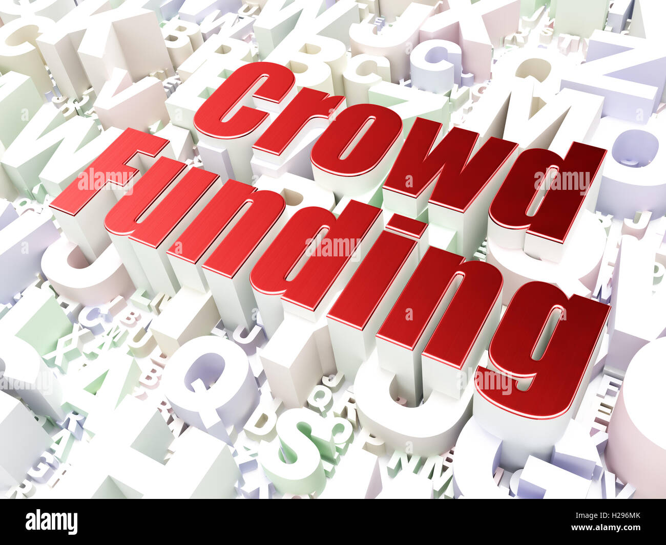 Business concept: Crowd Funding on alphabet background Stock Photo - Alamy