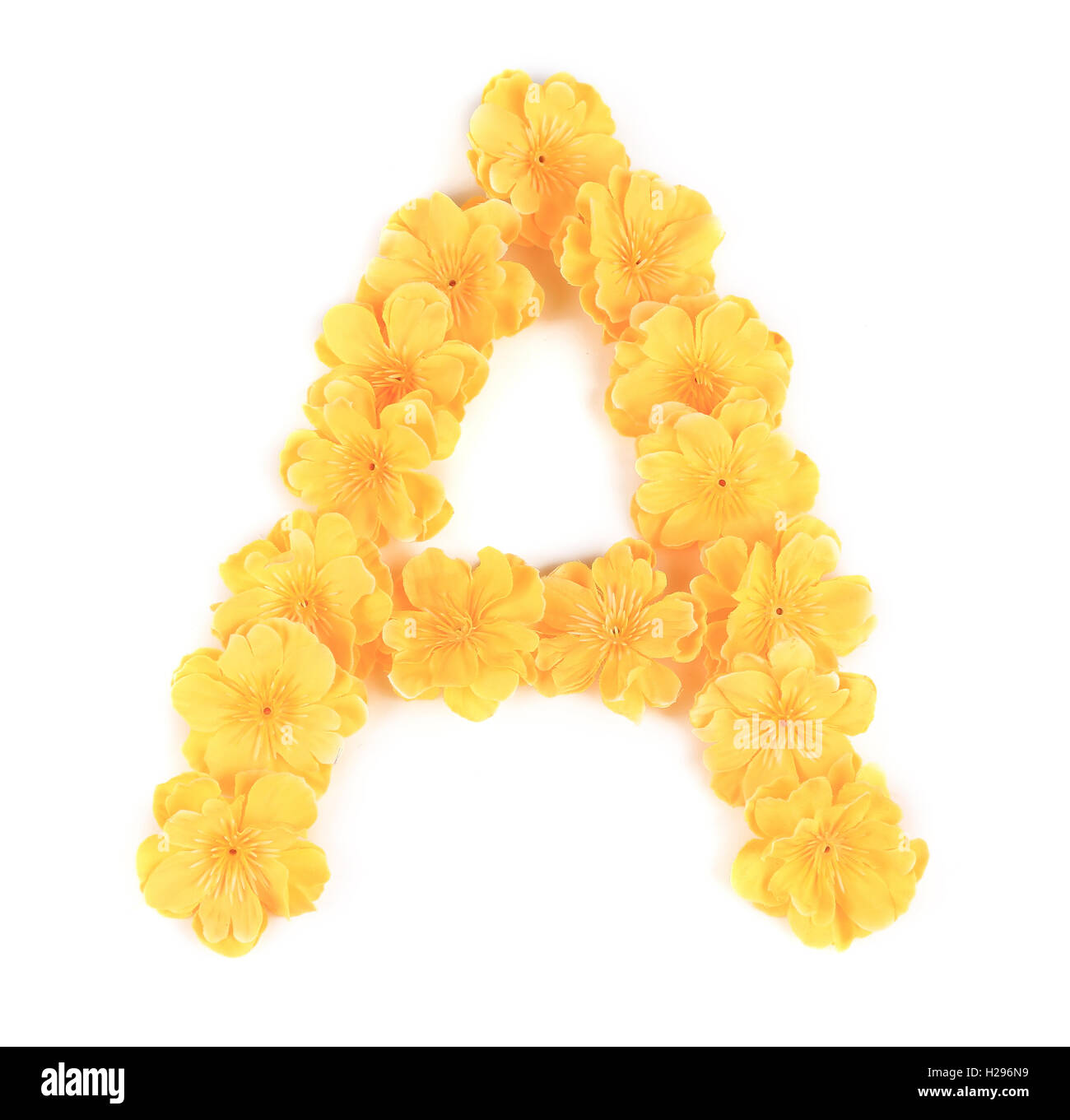 Letter A flower alphabet Stock Photo - Alamy
