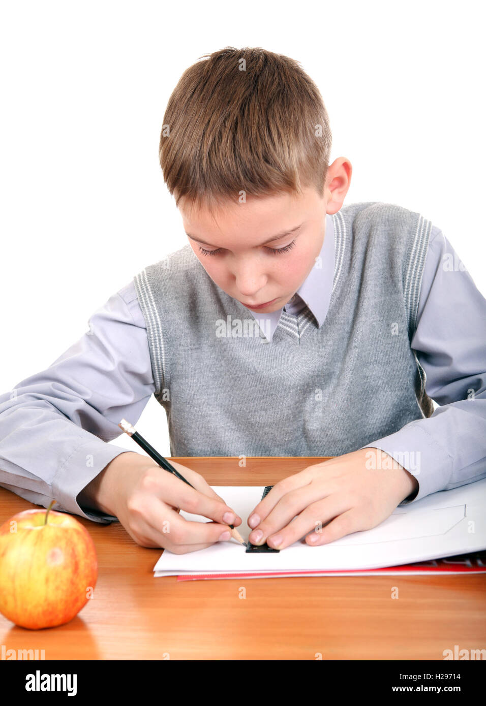 Kid is Drawing Stock Photo - Alamy