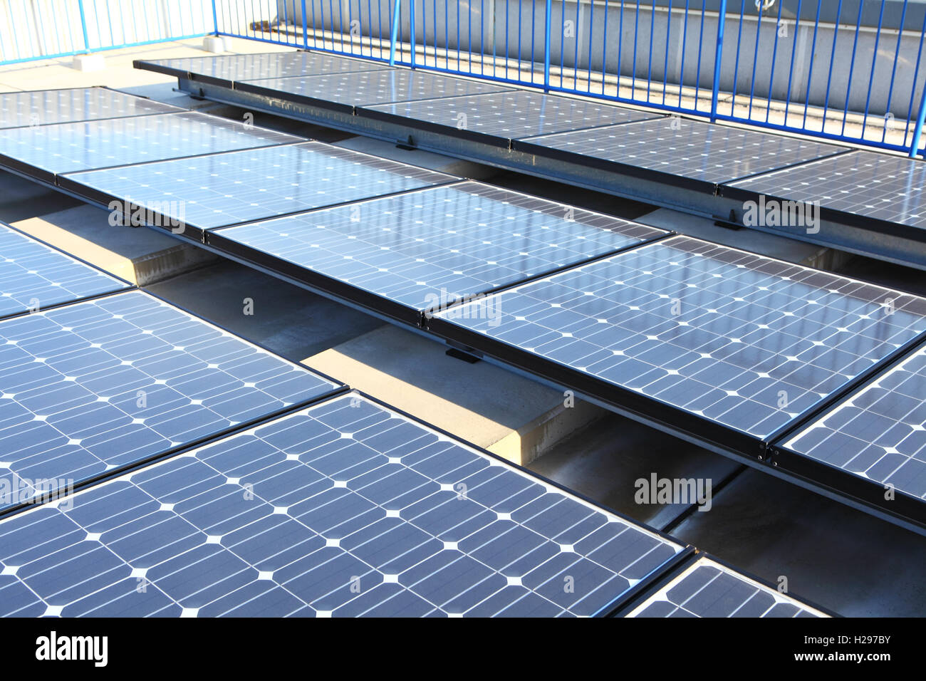 Solar Panels on roof top Stock Photo - Alamy