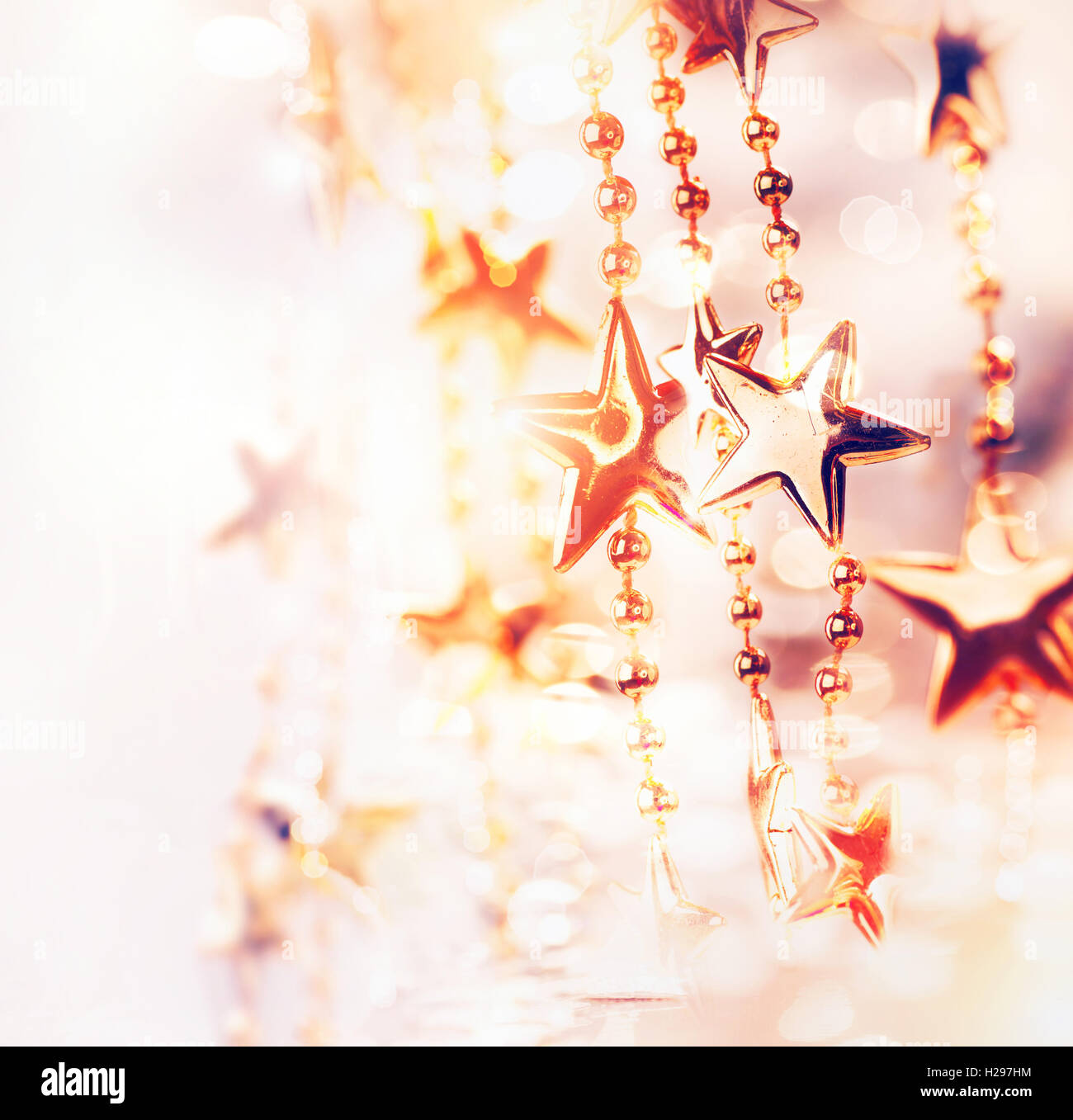 Holiday background golden stars hi-res stock photography and images - Alamy