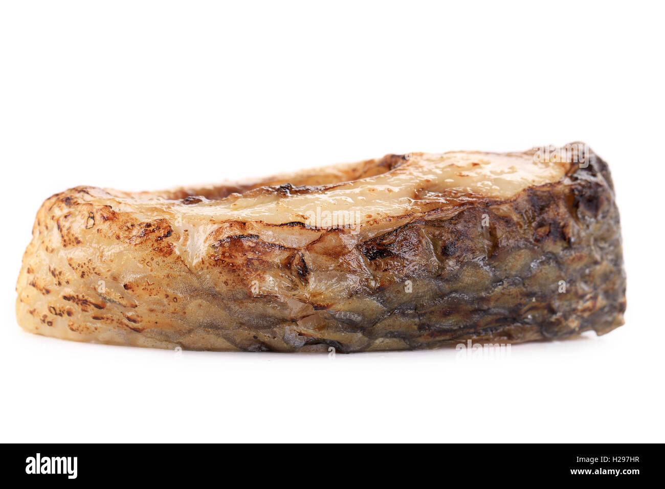 Piece baked fish steak lemon Cut Out Stock Images & Pictures - Alamy