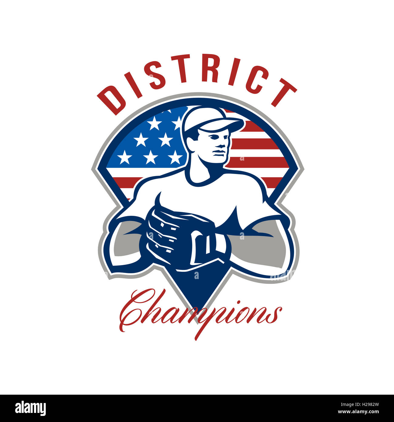 Baseball District Champions Retro Stock Photo - Alamy
