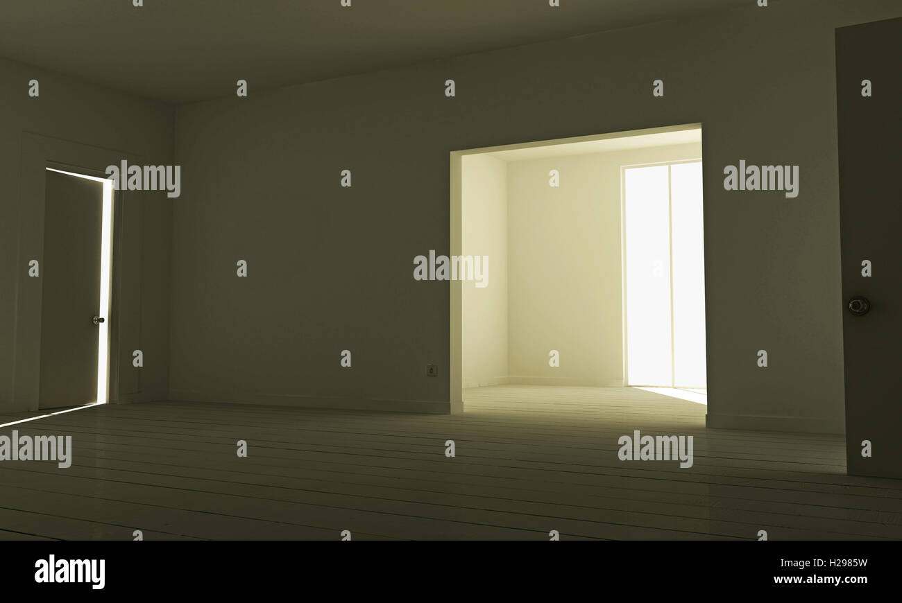 empty white room Stock Photo - Alamy