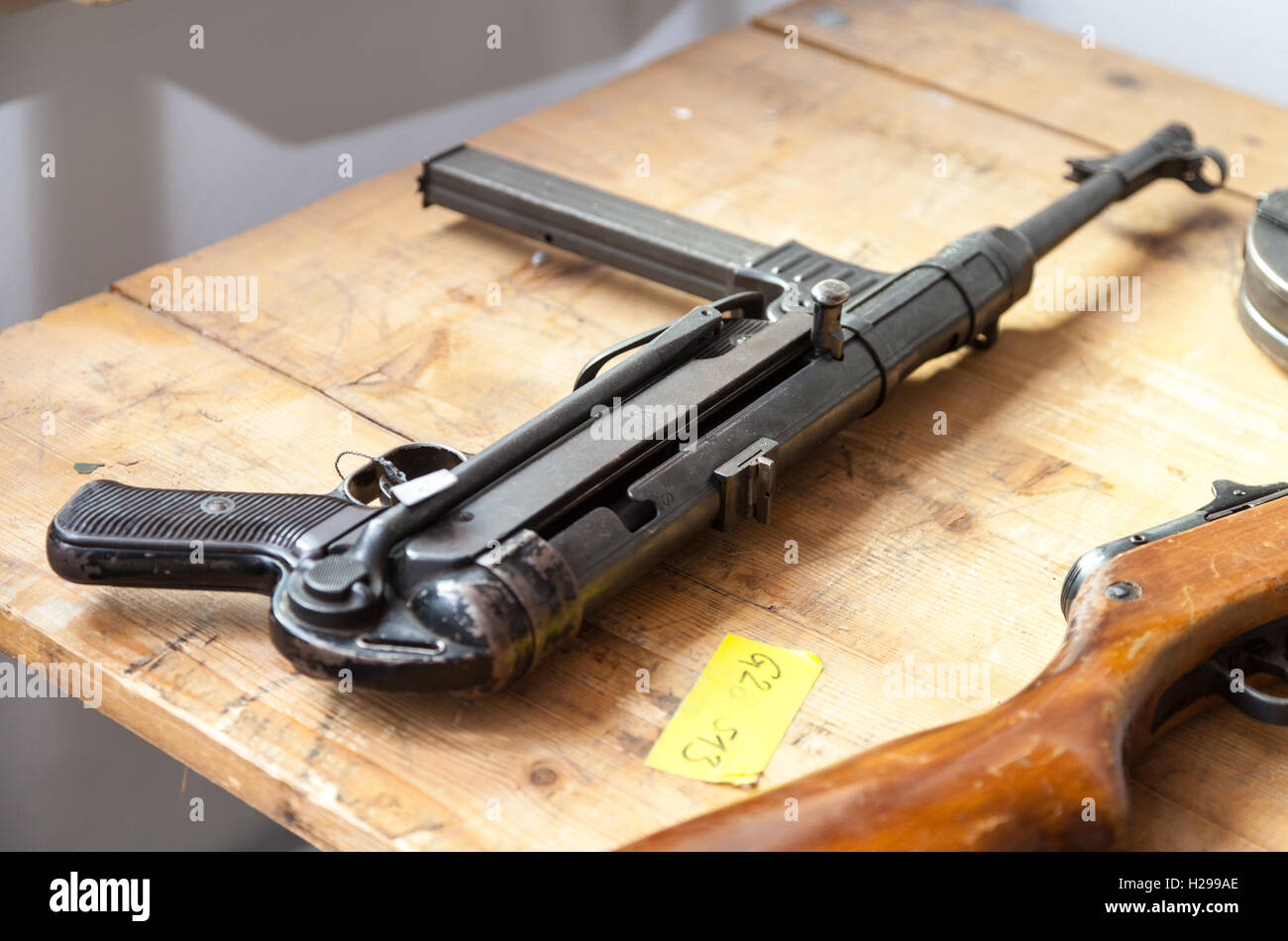 german automatic pistol on a table Stock Photo - Alamy