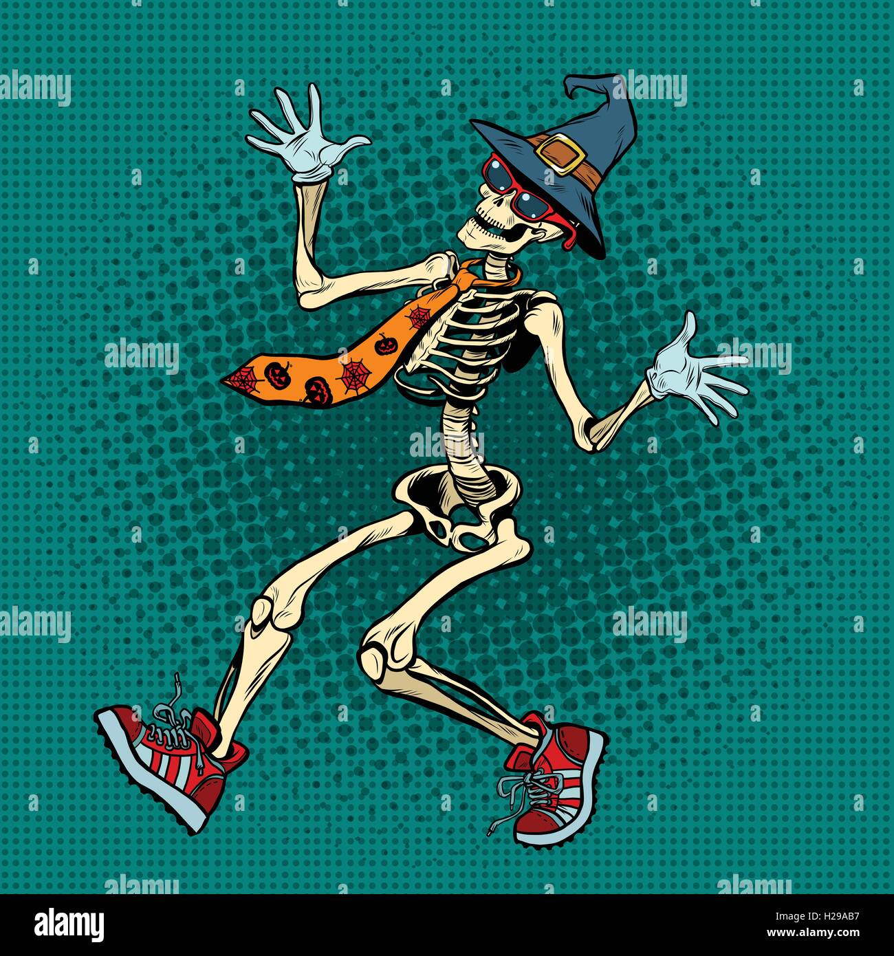 Funny skeleton cartoon hi-res stock photography and images - Alamy