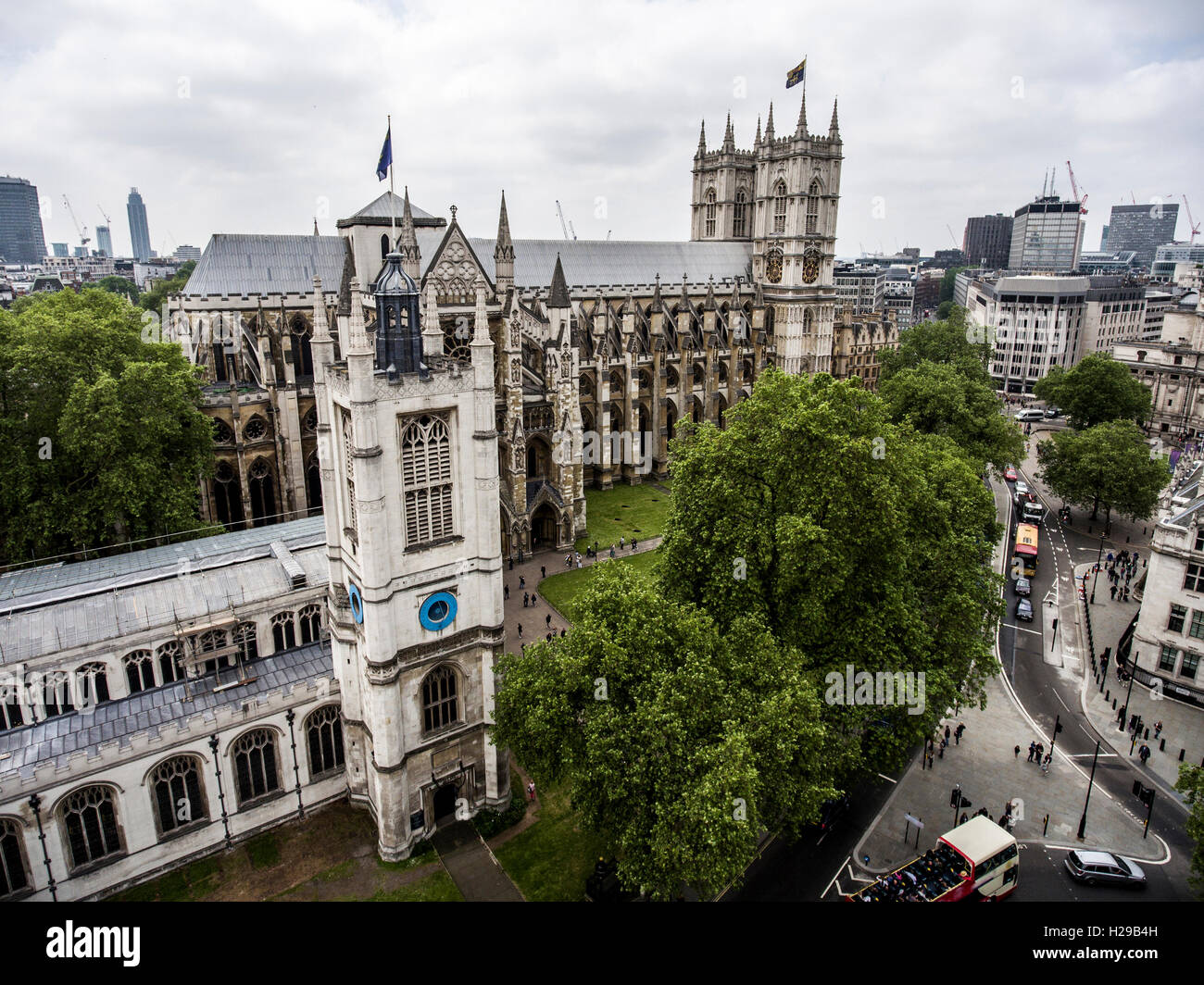 Westminster abbey aerial hi-res stock photography and images - Alamy