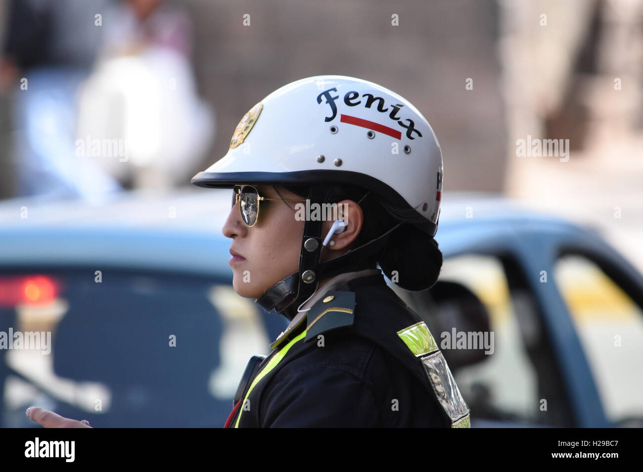 Girl, Women, Police, Market, Cusco, Peru Stock Photo - Alamy