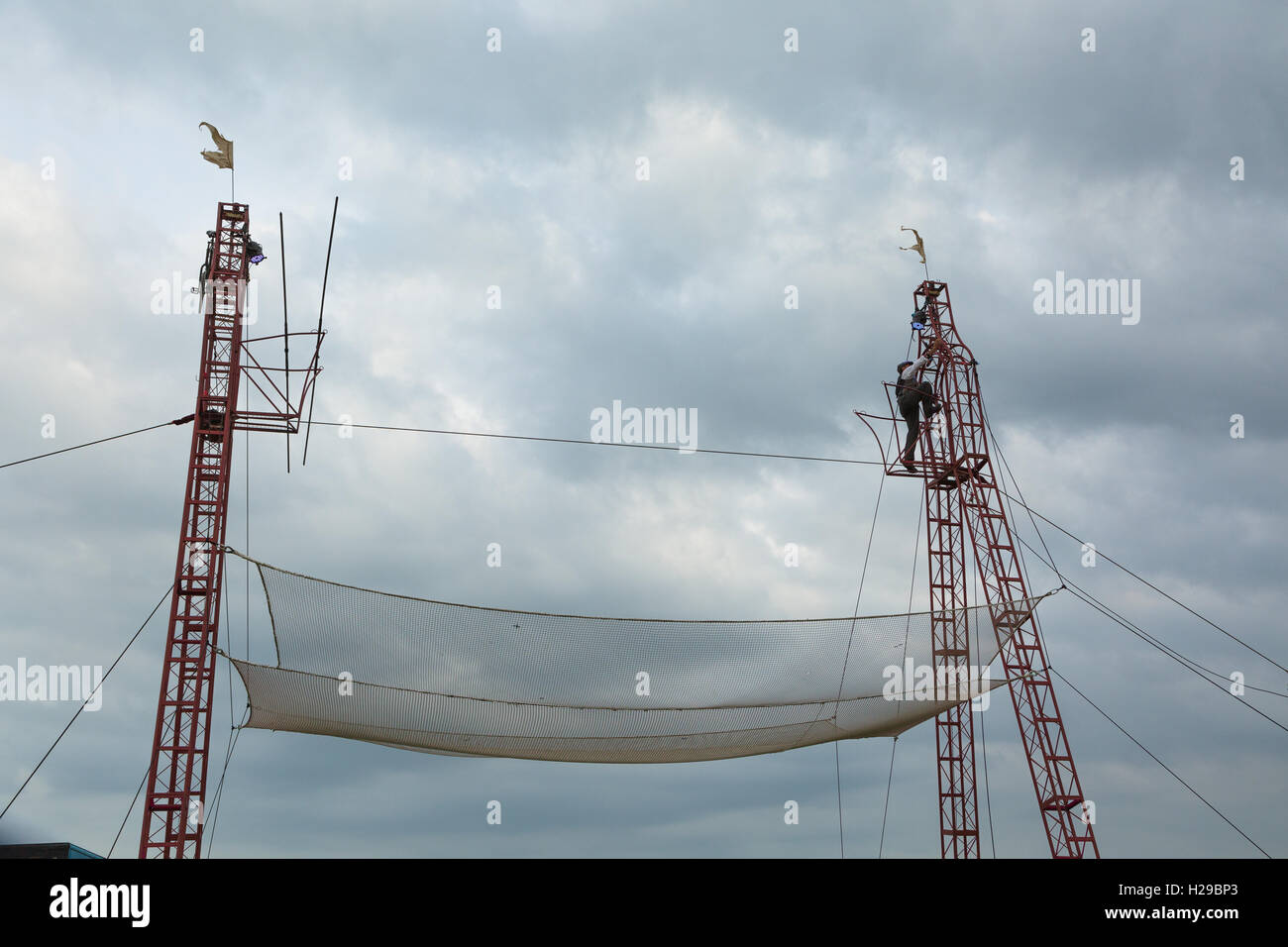 Tightrope walking pole hi-res stock photography and images - Alamy